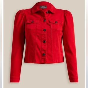 torrid | Jackets & Coats | Torrid Red Jean Trucker Jacket | Poshmark